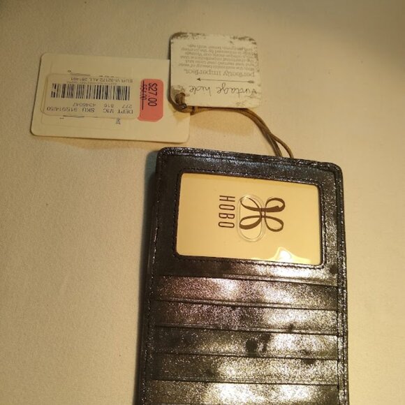 HOBO | Bags | Nwt Hobo Flat Card Wallet Metallic | Poshmark